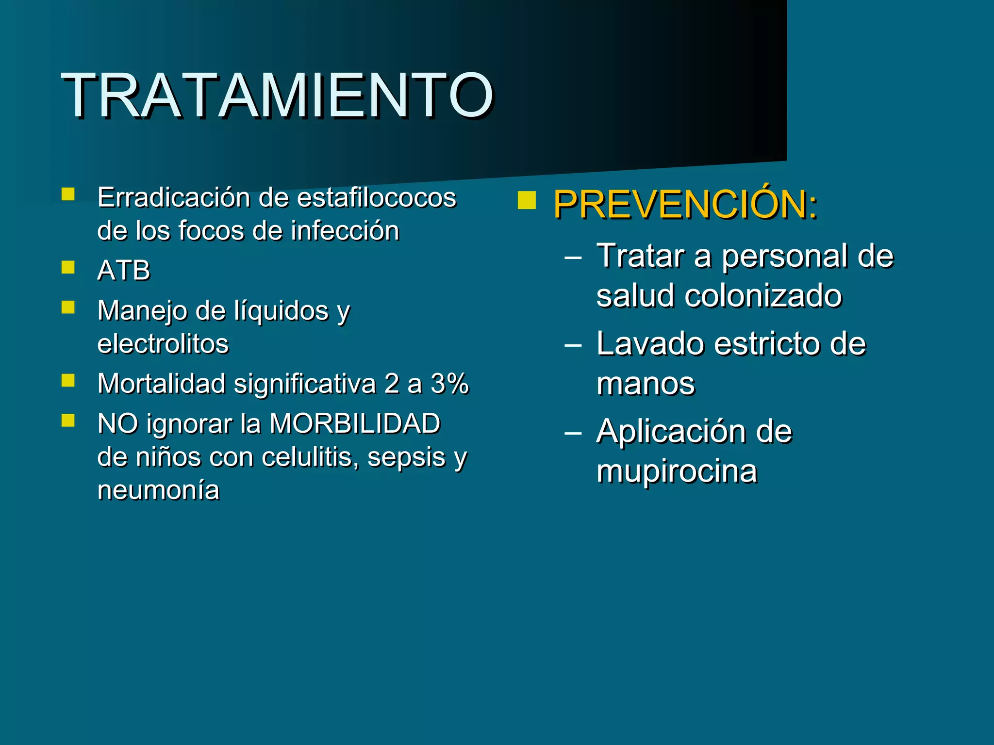 Sindrome estafilocócico de la piel escaldada | PPT