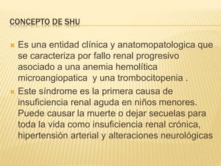 Sindrome hemolitico uremico( SHU) | PPTX