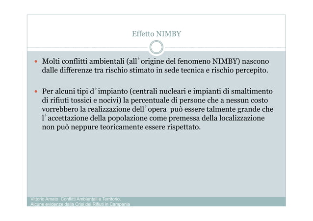 Sindrome NIMBY in Campania | PPT