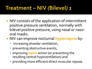 Sindrome obesidade hipoventilação tratamento cónico | PPTX