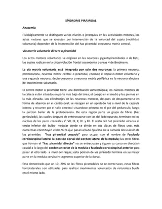 Sindrome piramidal | DOCX