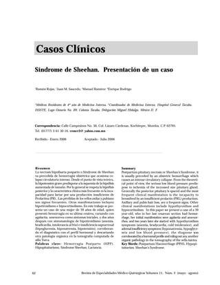 Sindrome sheehan | PDF