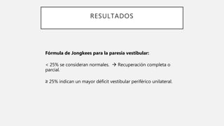 Sindromes vestibulares perifericos y meniere | PPTX