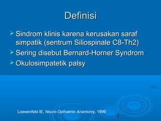 Sindrom horner | PPT
