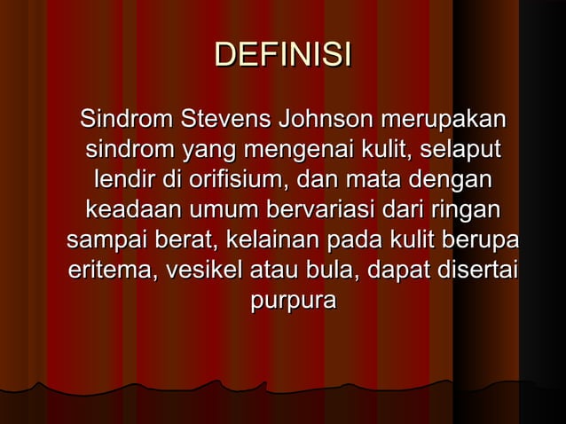 Sindrom stevens johnson | PPT
