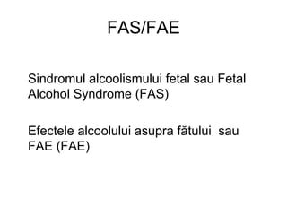 Sindromul Alcoolismului Fetal | PPT