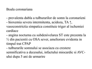 Sindromul de apnee in somn comorbiditatile | PPTX
