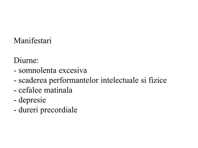 Sindromul de apnee in somn comorbiditatile | PPT