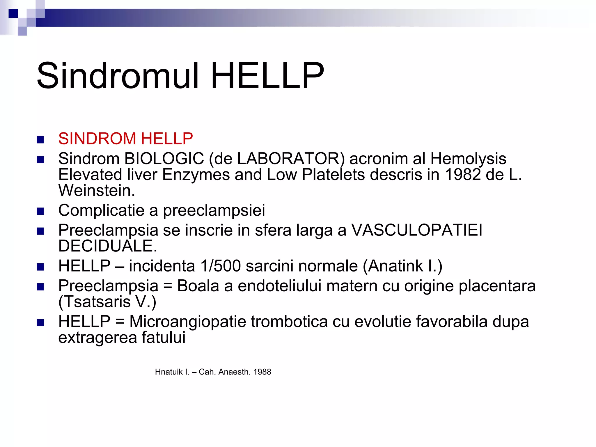 Sindromul hellp | PDF