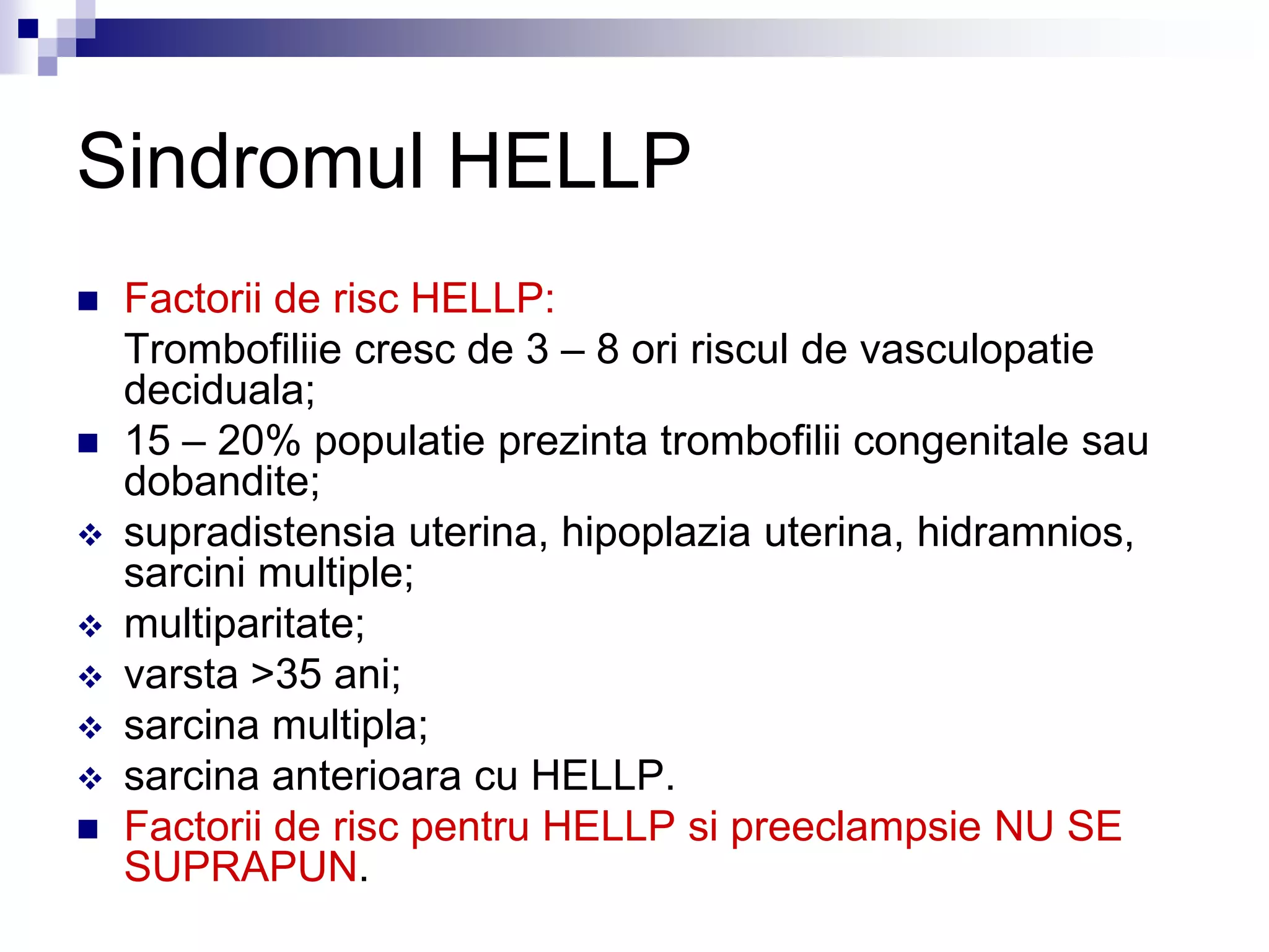 Sindromul hellp | PDF