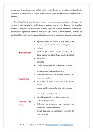 Sindromul hiperkinetic | PDF
