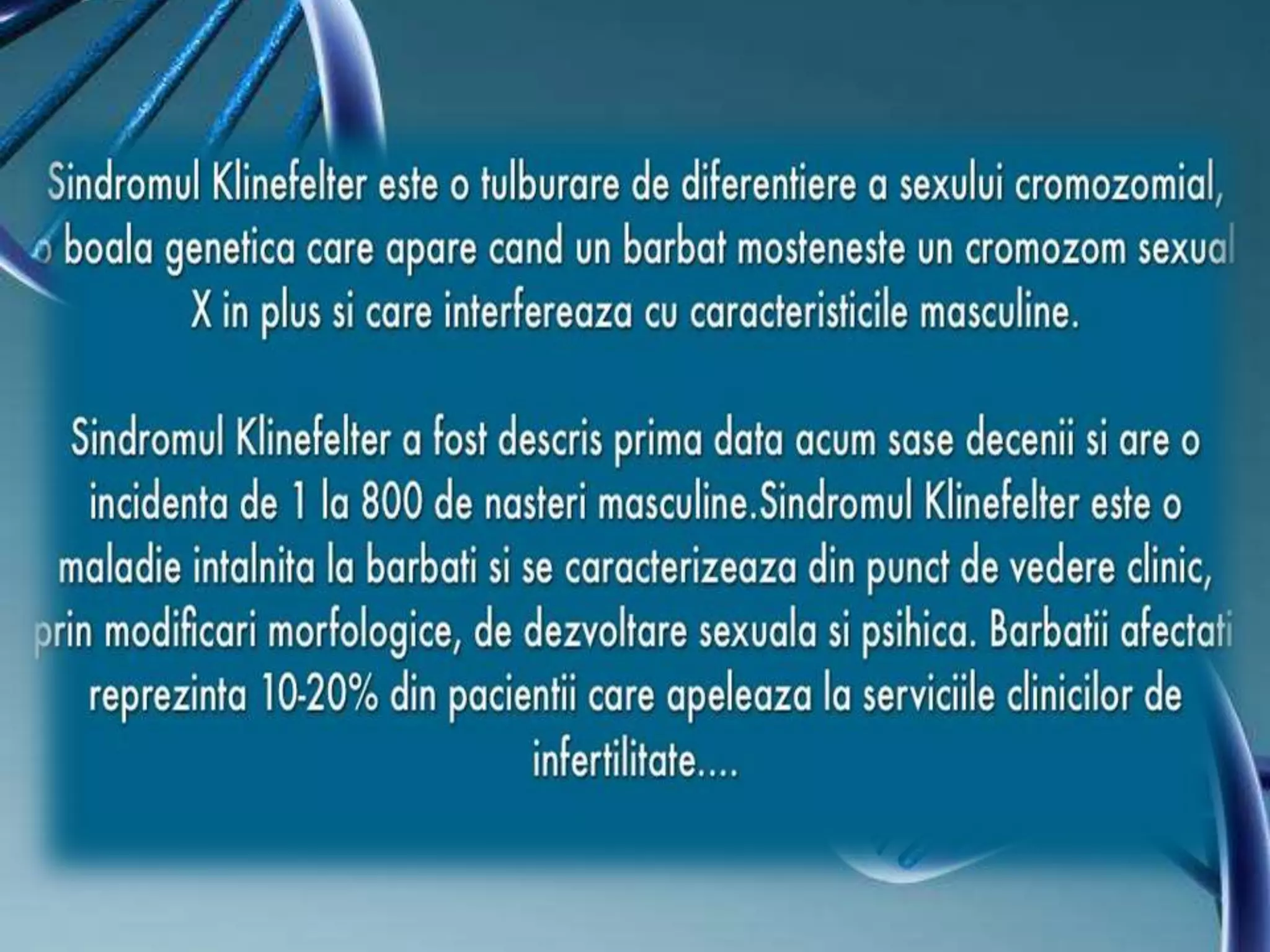 Sindromul klinefelter | PPTX