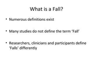 Fear of Falling In Older Adults with Intellectual Disability | PPT