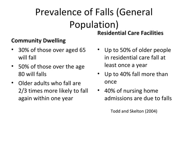 Fear of Falling In Older Adults with Intellectual Disability | PPT