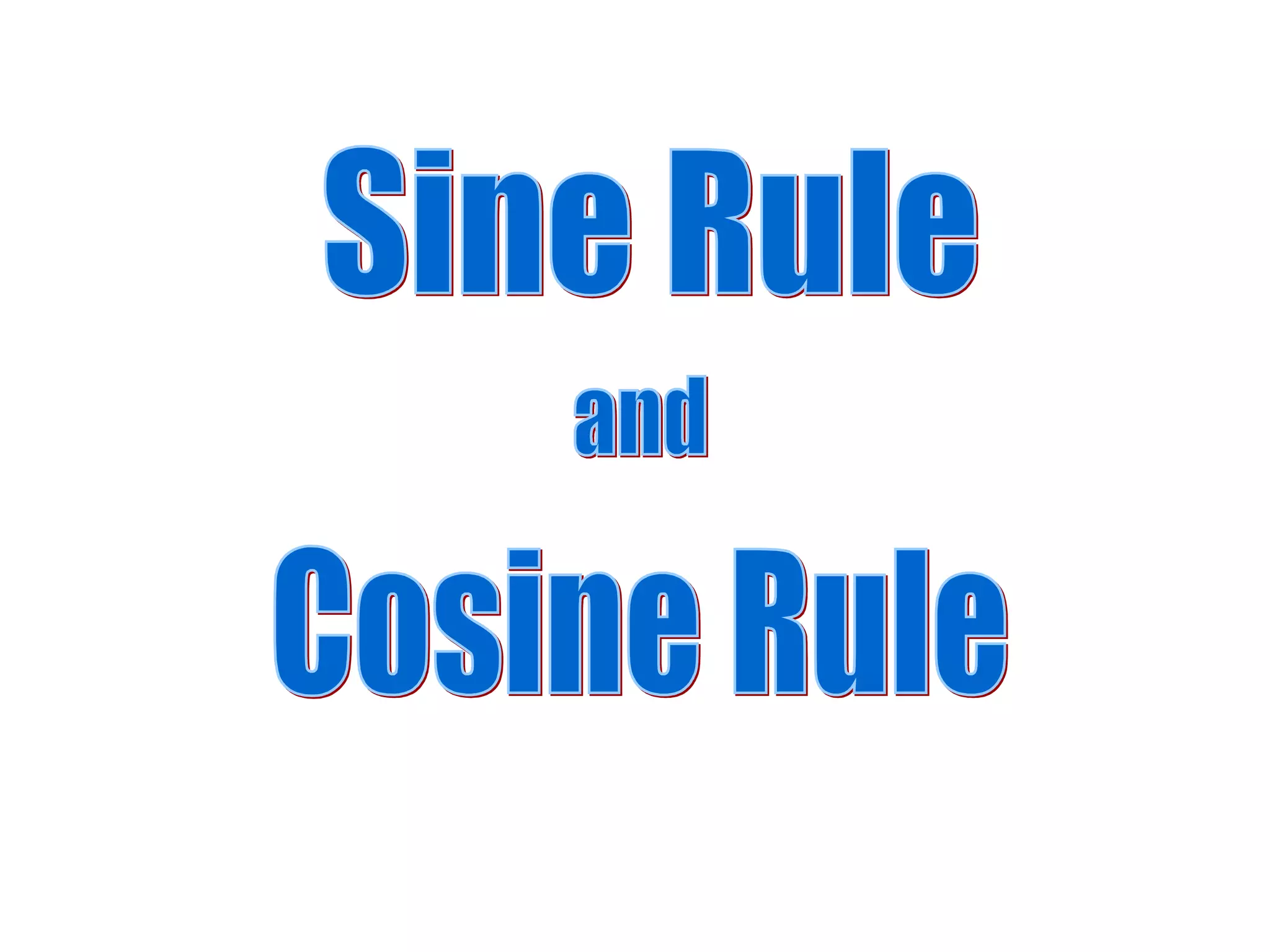 Sine and cosine rule | PPT