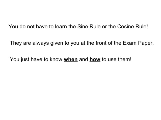 Sine and cosine rule | PPT