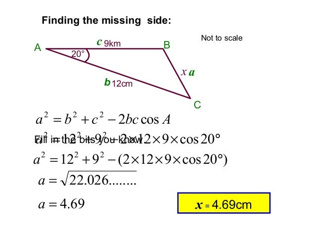 Sine and cosine rule