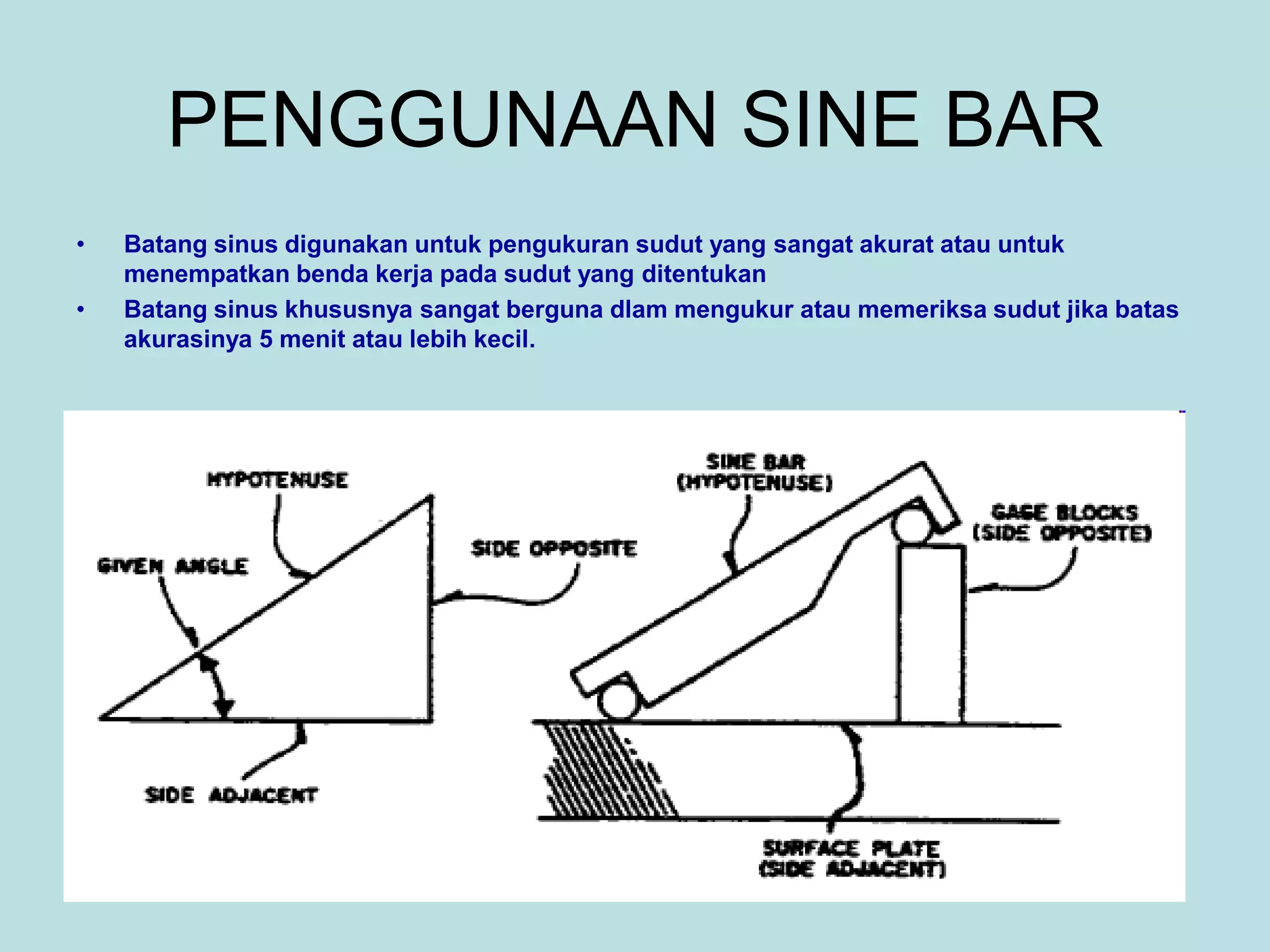 Sine bar atau batang sinus | PPTX