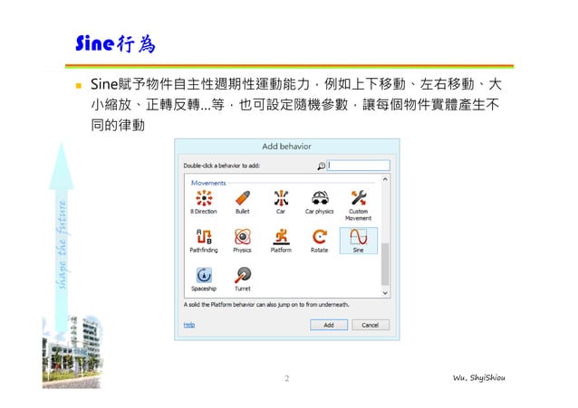 Construct 2 Sine behavior | PPT