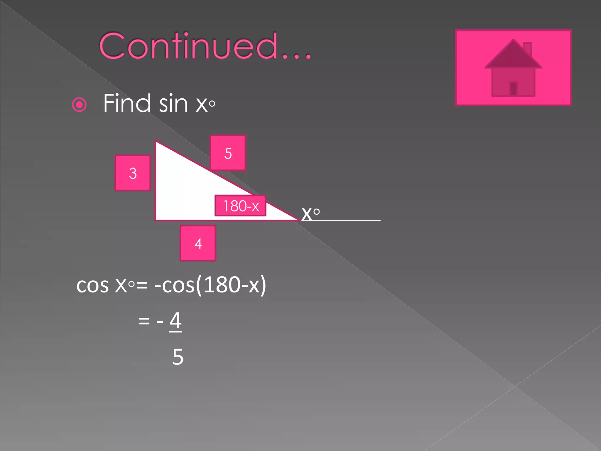 Sine & cosine of obtuse angle | PPTX