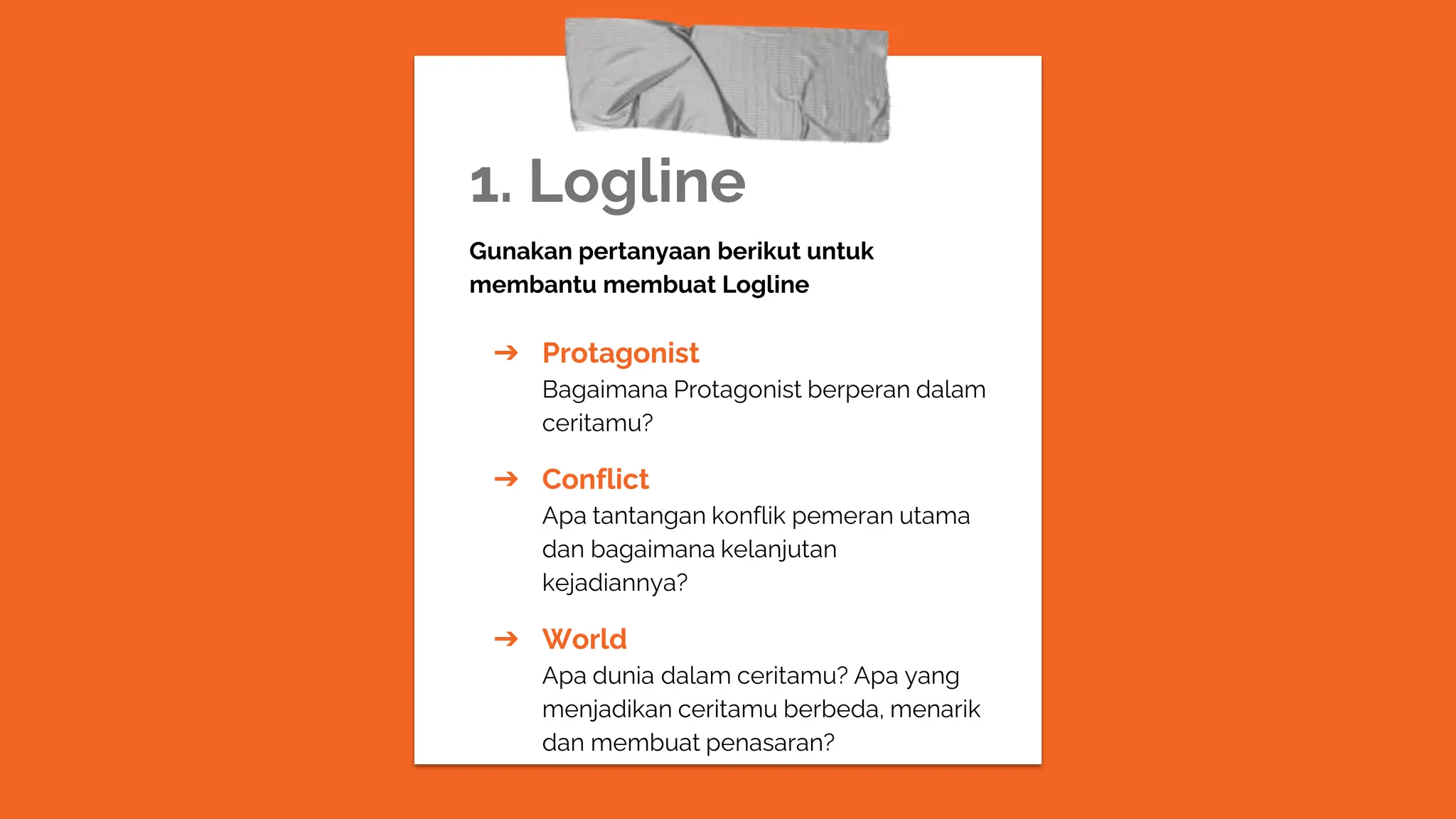 Sinematografi : Cara menulis Naskah LOGLINE | PPT