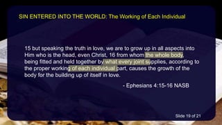 Sin Entered Into The World | PPTX