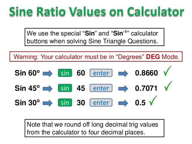 The Sine Ratio