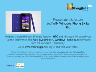 Sinergija2012 - Developing REST API for Windows Azure with ASP.NET Web API | PPT