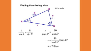 Sine rule for the higher class education | PPTX