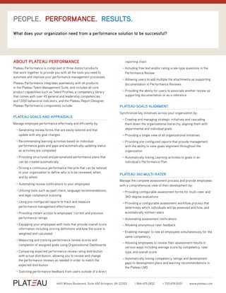 Sinfic Plateau Performance