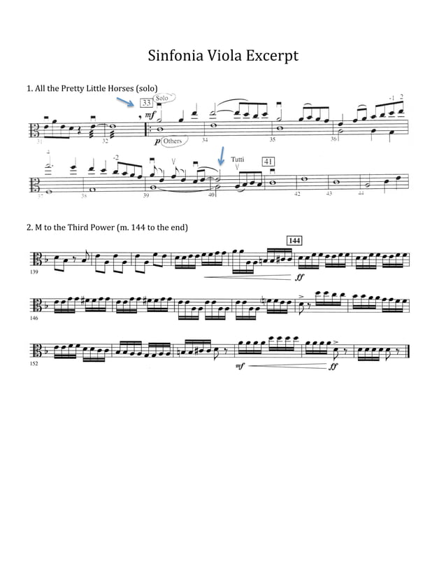 Sinfonia viola excerpt | PDF