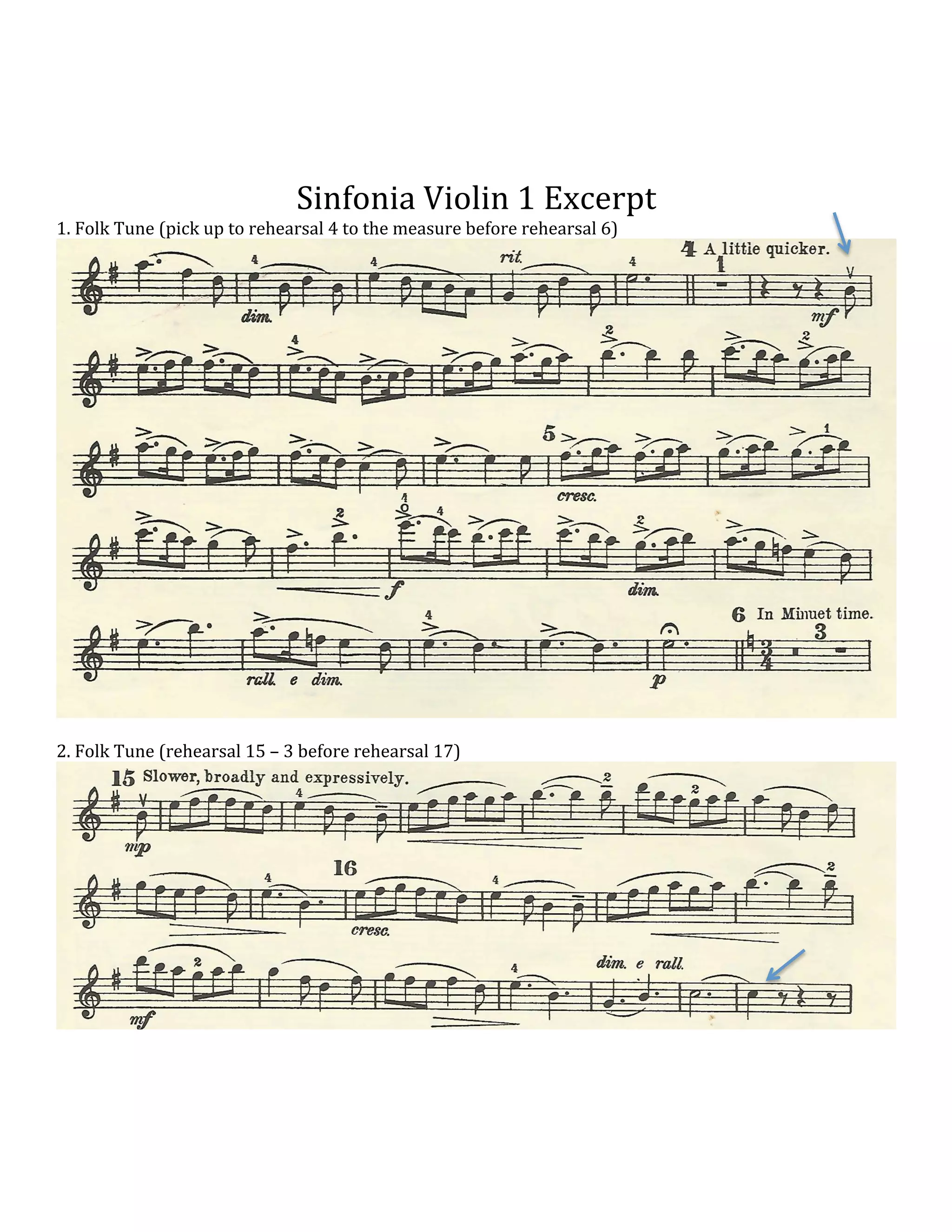 Sinfonia violin 1 excerpt | PDF | Music | Entertainment