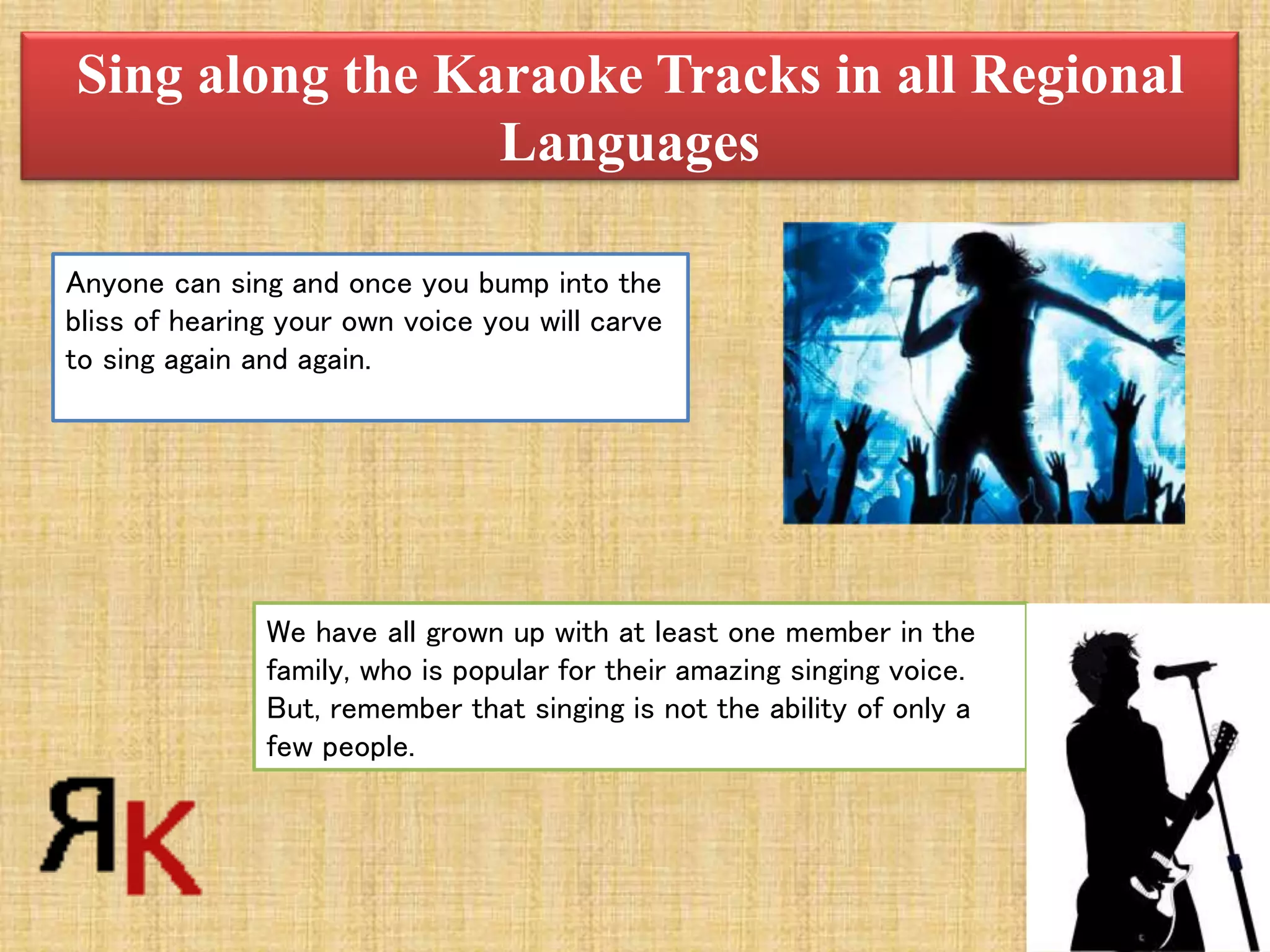 Sing along the karaoke tracks in all regional languages | PPT