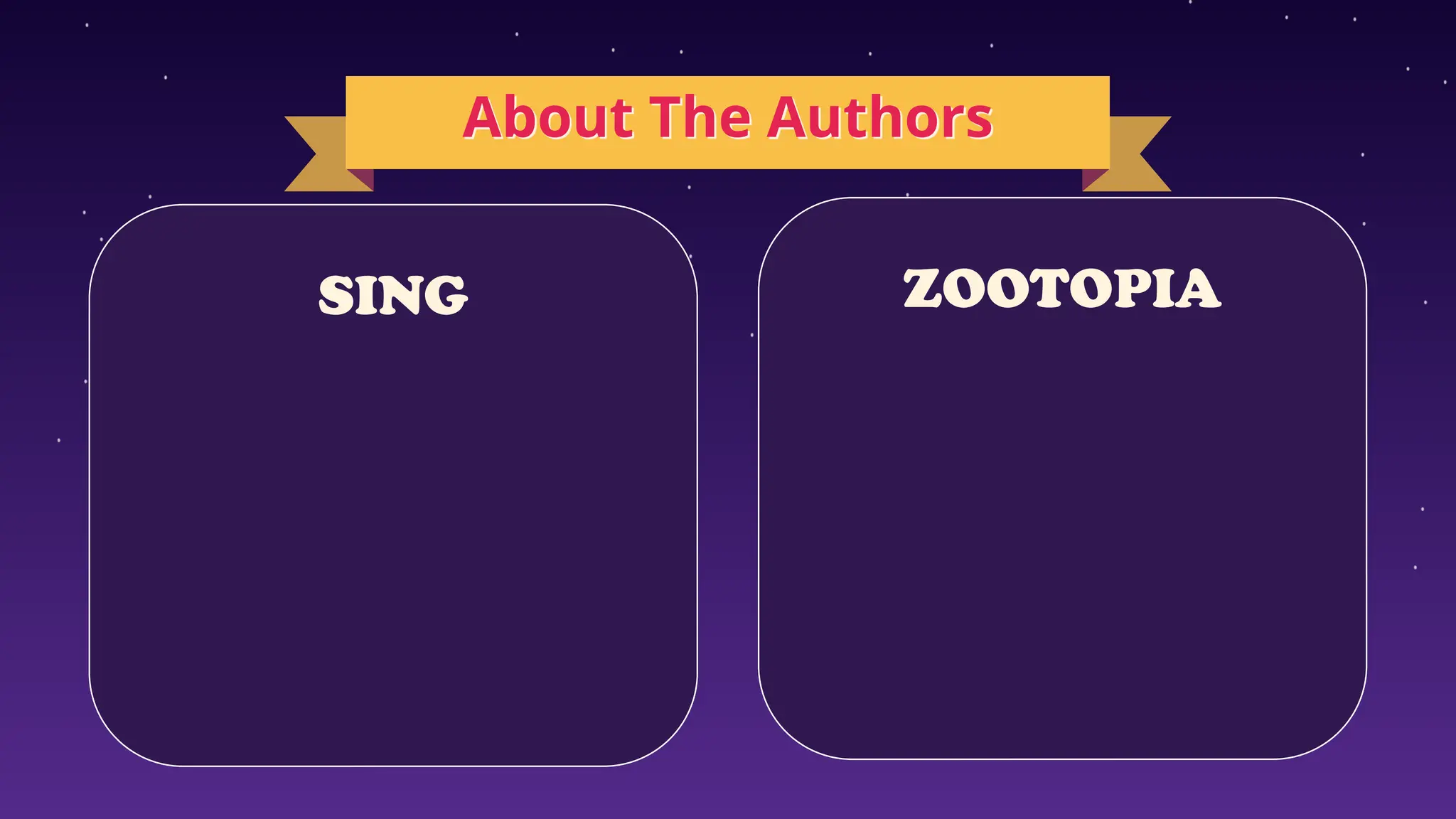 SING AND ZOOTOPIA. Visual arts presentation pptx | PPT