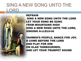 Sing a new song unto the lord | PPTX