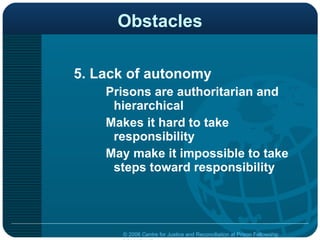 Restorative Justice in Prisons | PPT
