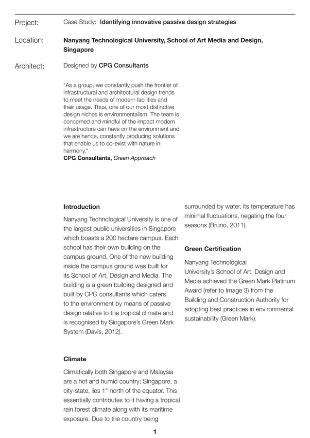 Nanyang Technological University School of Art Design and Media ...