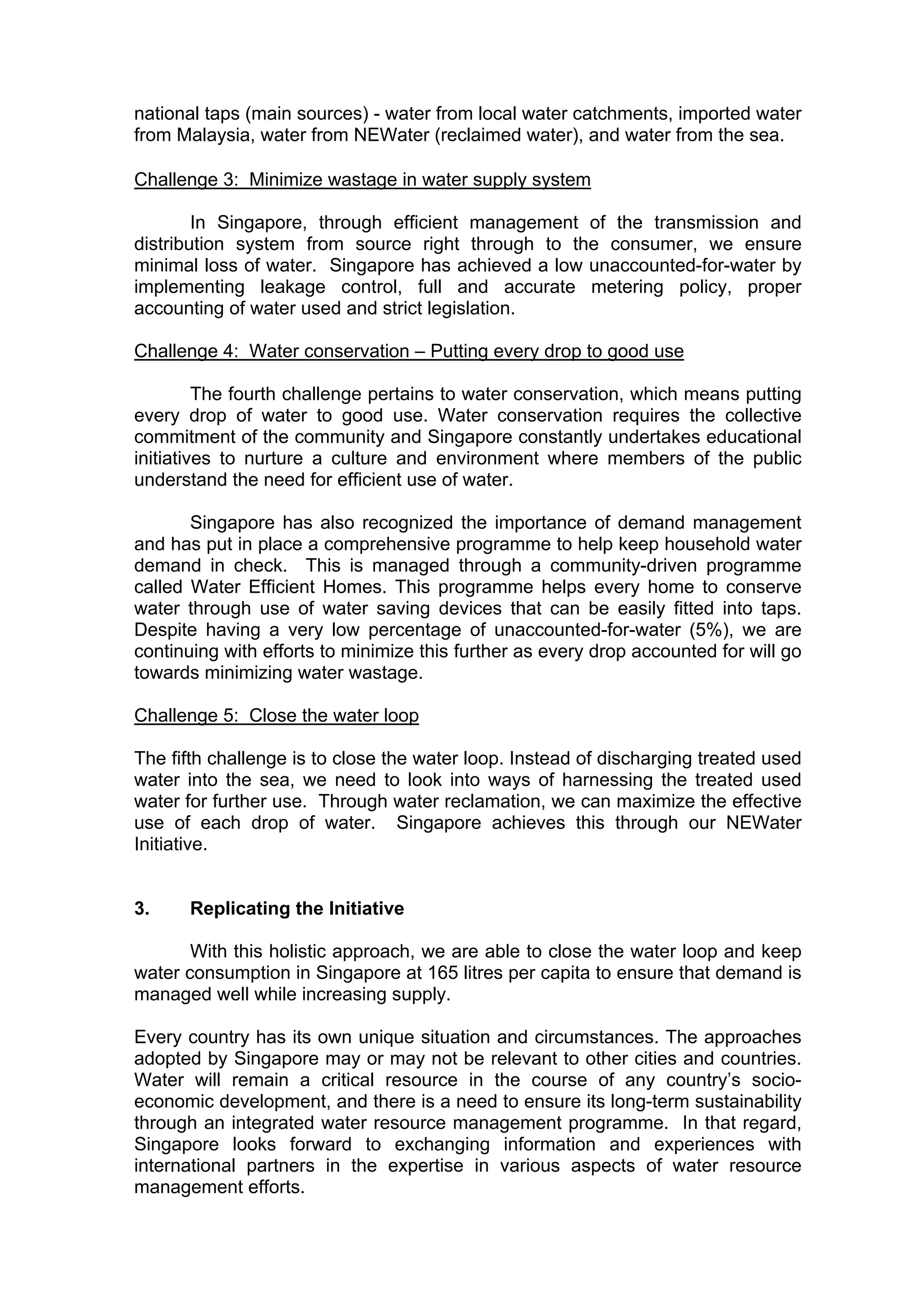 Integrated Water Rsources Management: Singapore | PDF