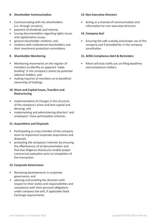 Singapore Company Secretary Guide | PDF | Business Administration ...