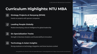Singapore MBA Comparison NUS vs SMU vs NTU | PDF