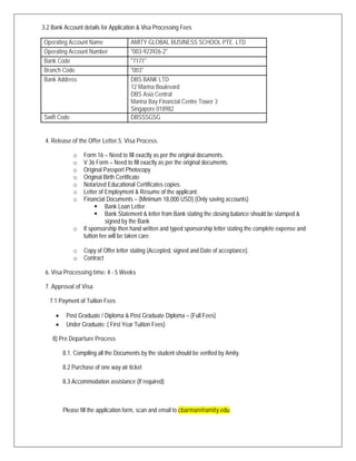 Amity Singapore steps to enrolment - amity | PDF