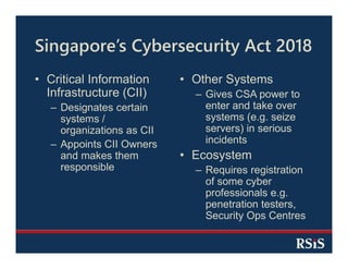 Singapore Asean cyber conflict and cybersecurity strategy - for ...