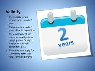 Singapore employment pass requirements | PPT