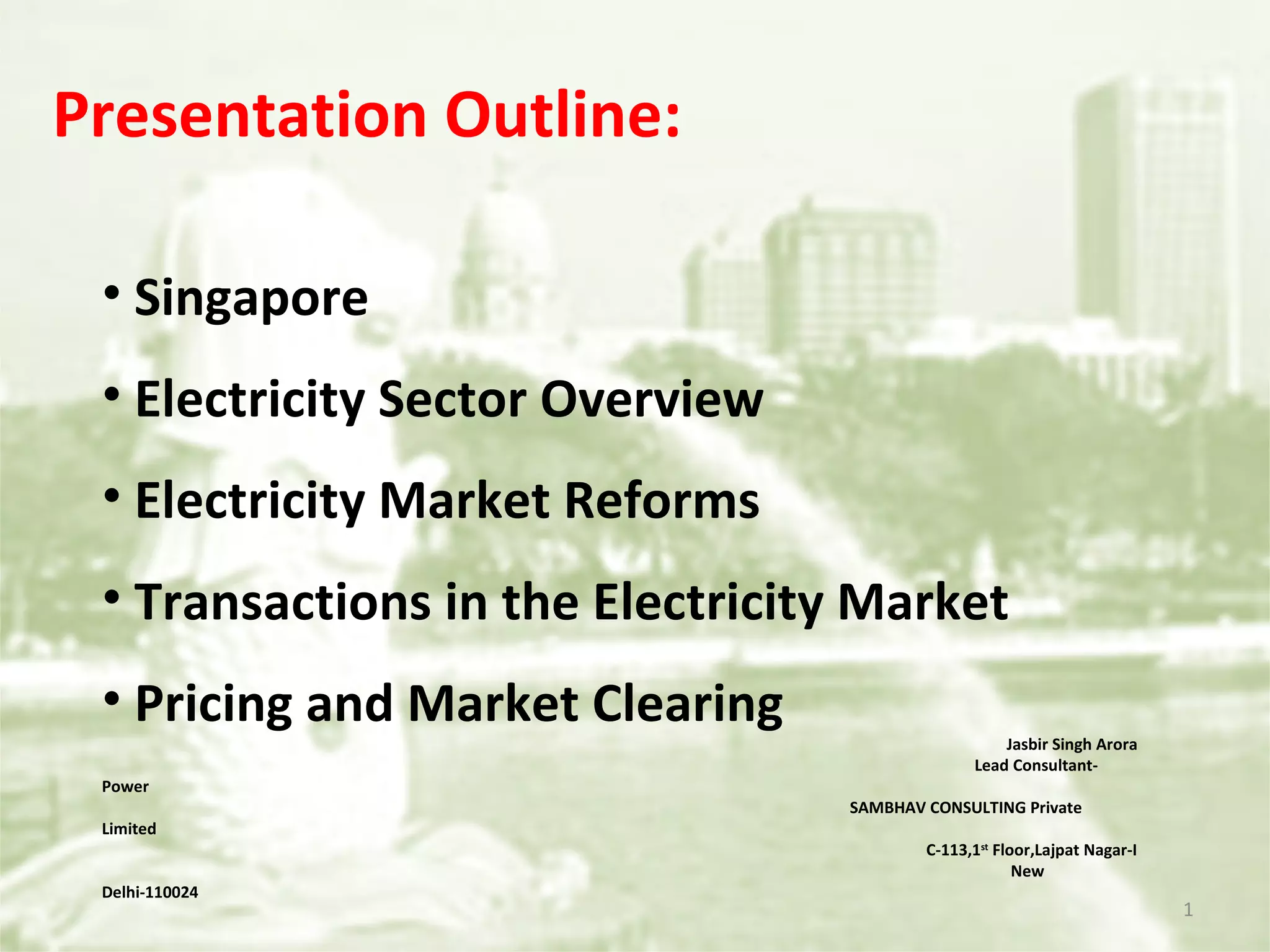 Singapore Energy Scenerio | PPT