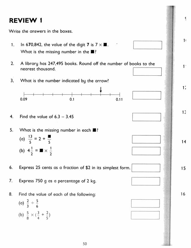 Singapore Math - 6B - Workbook | PDF