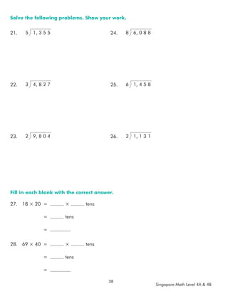 Singapore Math 4, student book primary mathematics | PDF