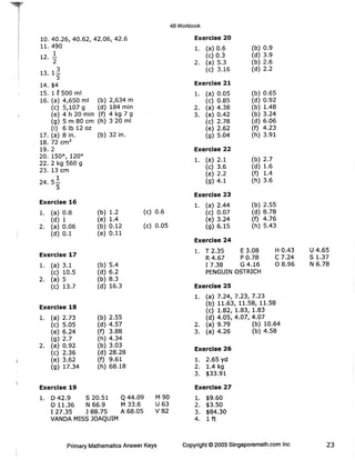 Singapore Math 4B Answer Key | PDF