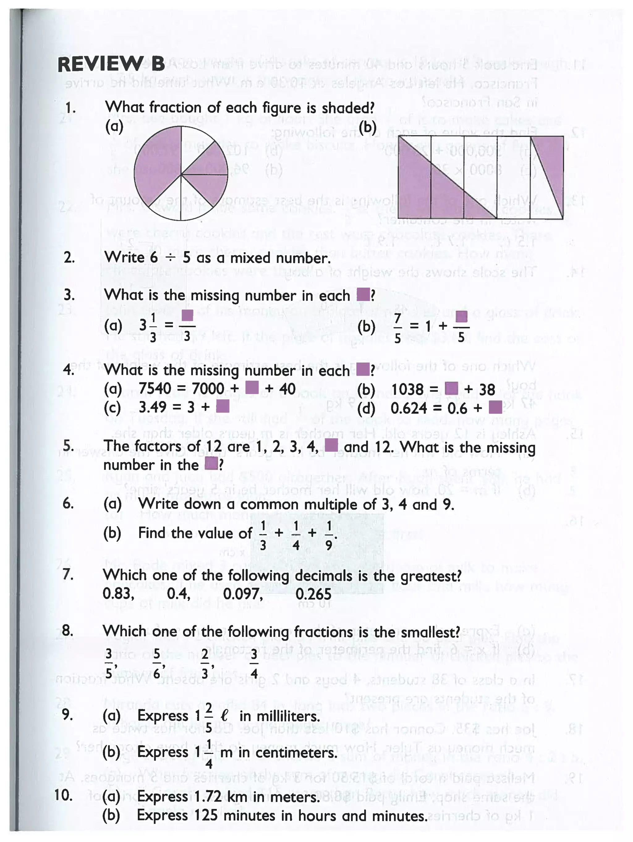 Singapore Math - 6A - Textbook | PDF