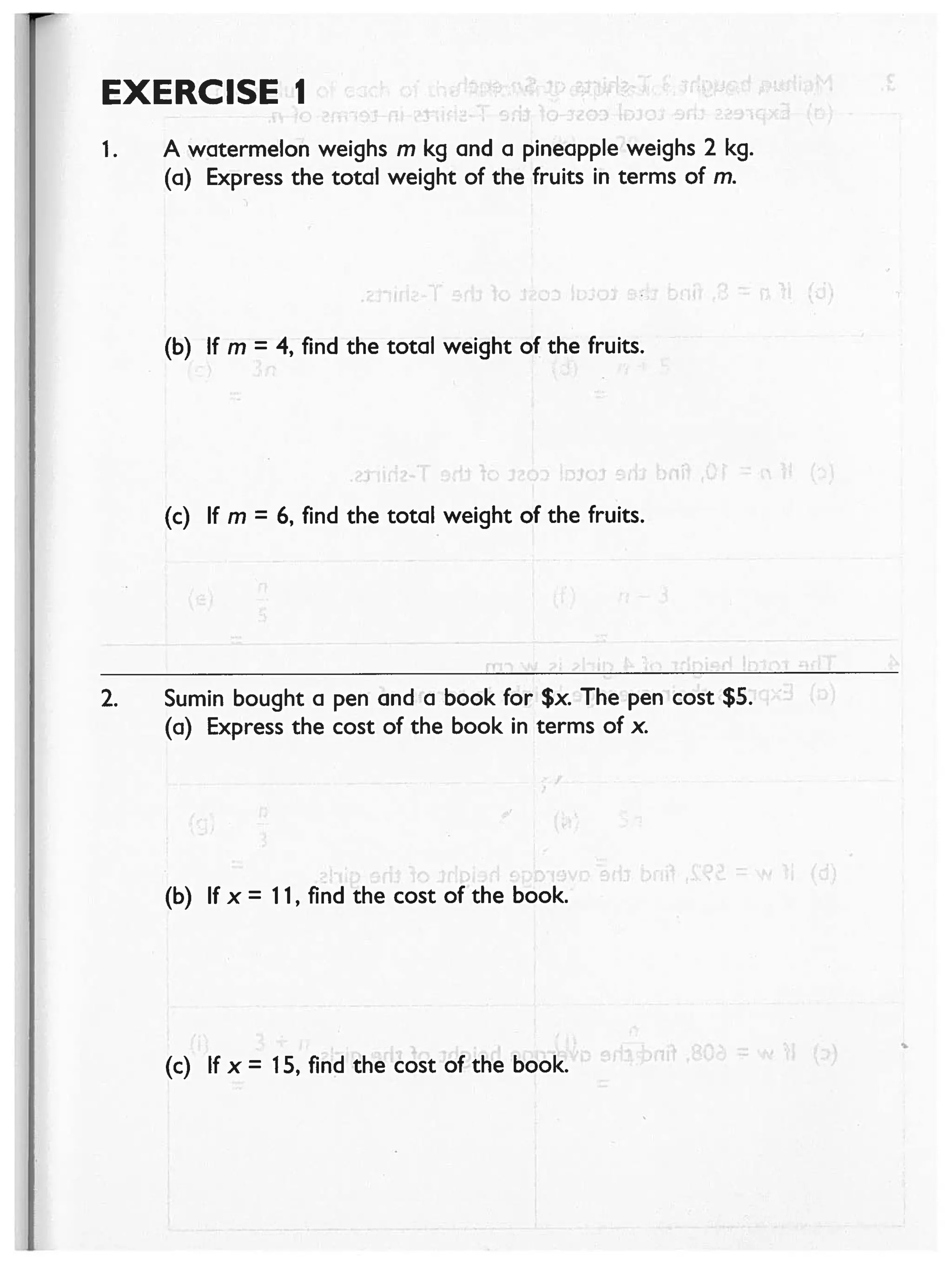 Singapore Math - 6A - Workbook | PDF