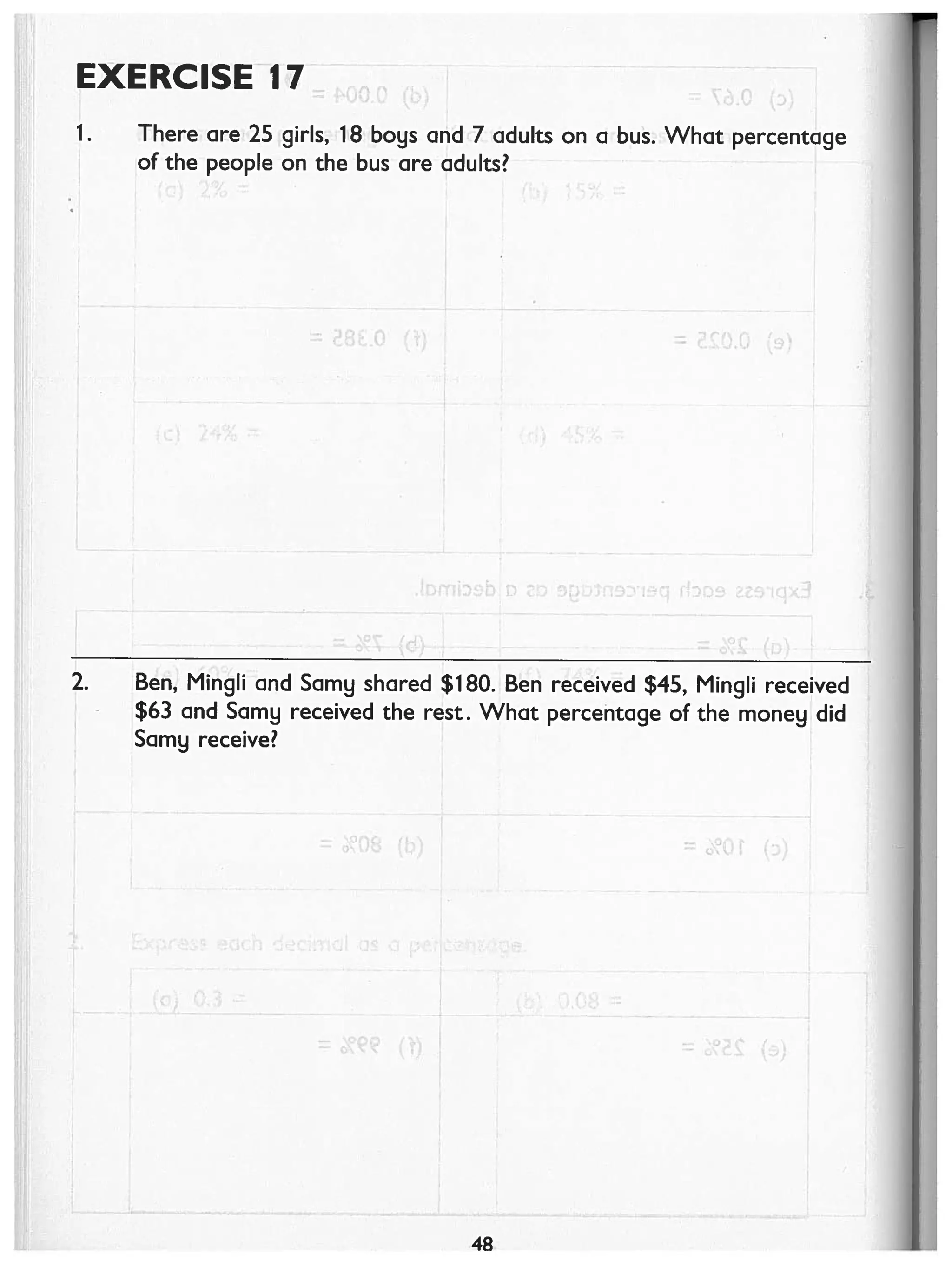 Singapore Math - 6A - Workbook | PDF